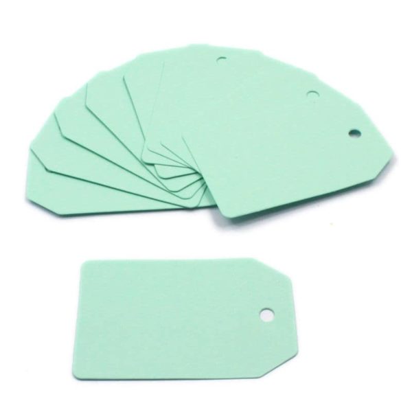 Tag - Papel verde rígido (10 un.) - A.Craft