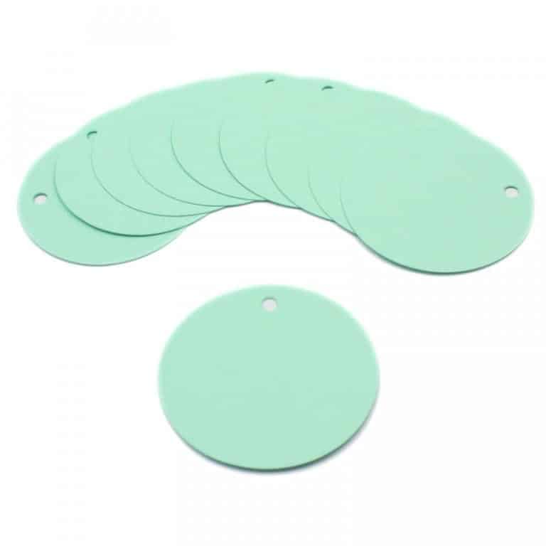 Tag - Papel verde rígido formato circular (10 un.) - A.Craft