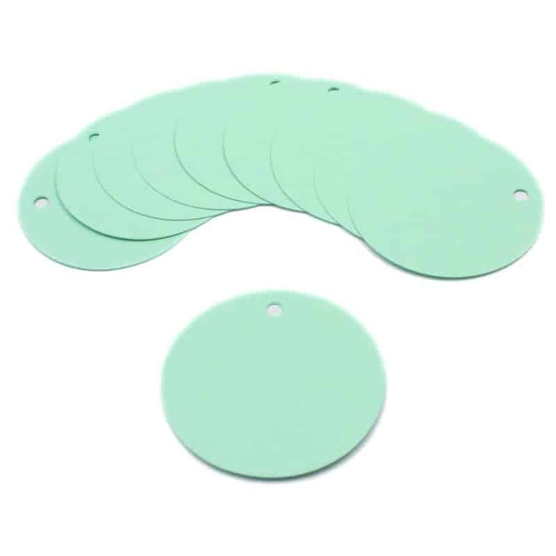 Tag - Papel verde rígido formato circular (10 un.) - A.Craft