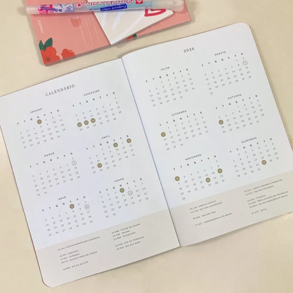 Planner A.Craft – Agenda 4° trimestre 2026 – Coleção lisa - A.Craft